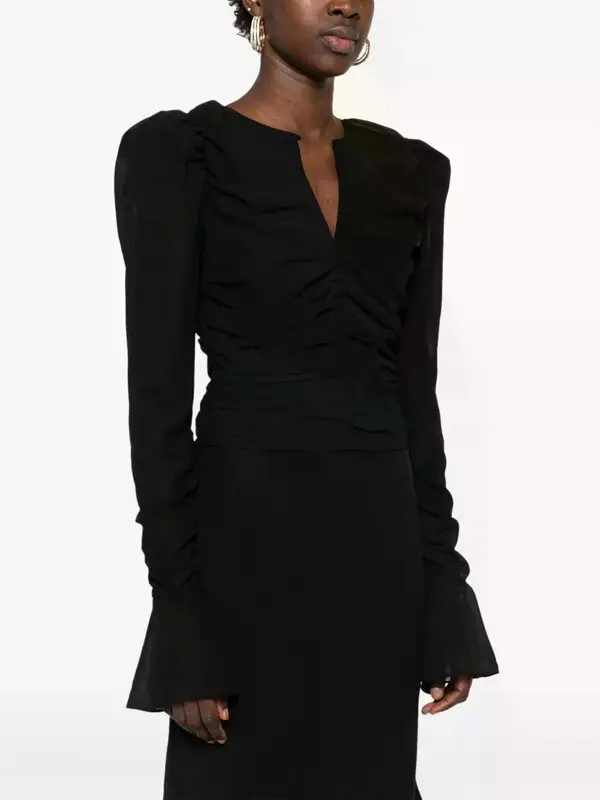 ROTATE BY BIRGER CHRISTENSEN Chiffon Long Sleeve Top