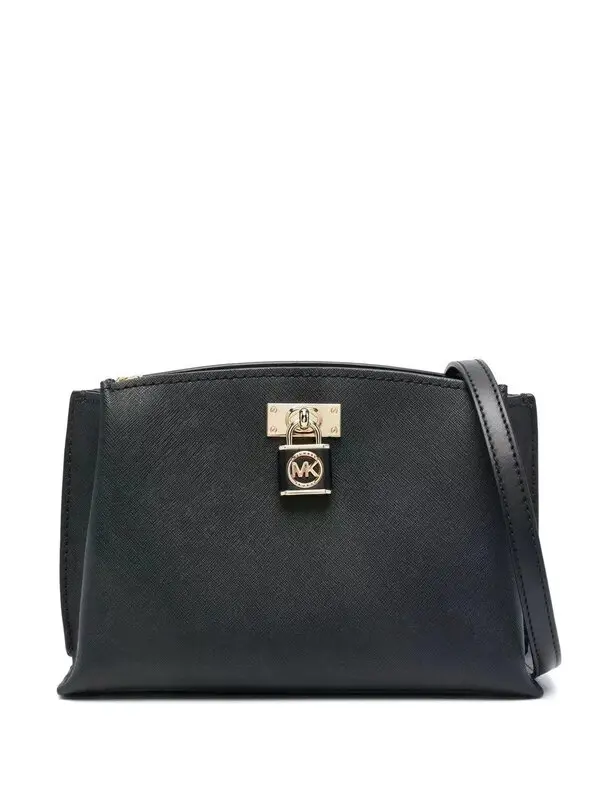 Michael Kors Padlock-detail Satchel Bag - Black