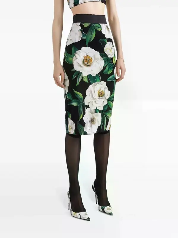 Dolce & Gabbana Floral Print Pencil Skirt