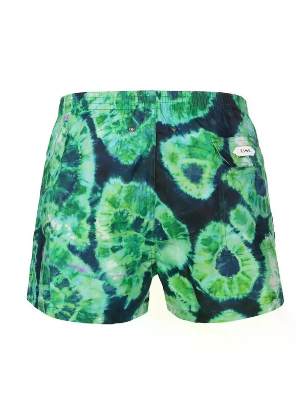 TIMO TRUNKS Shibori Pattern Swim Shorts - Blue