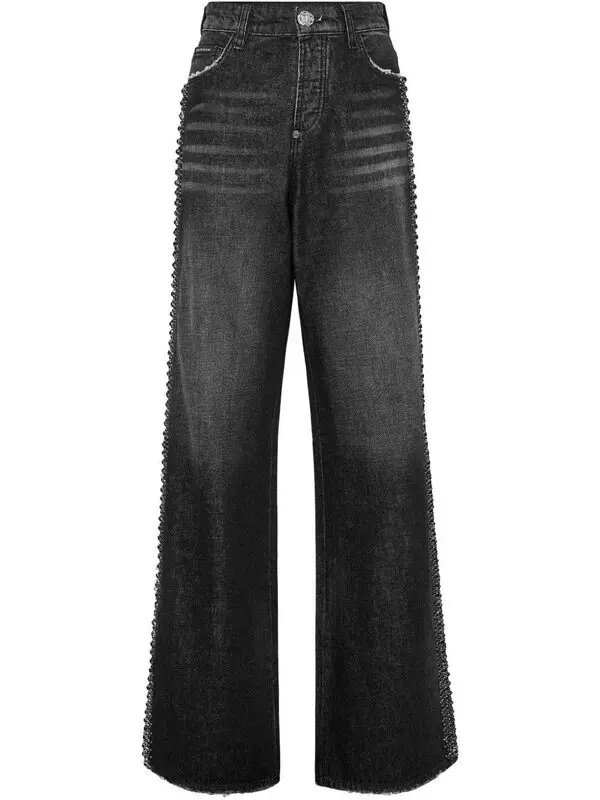 Philipp Plein Embellished Skater Jeans