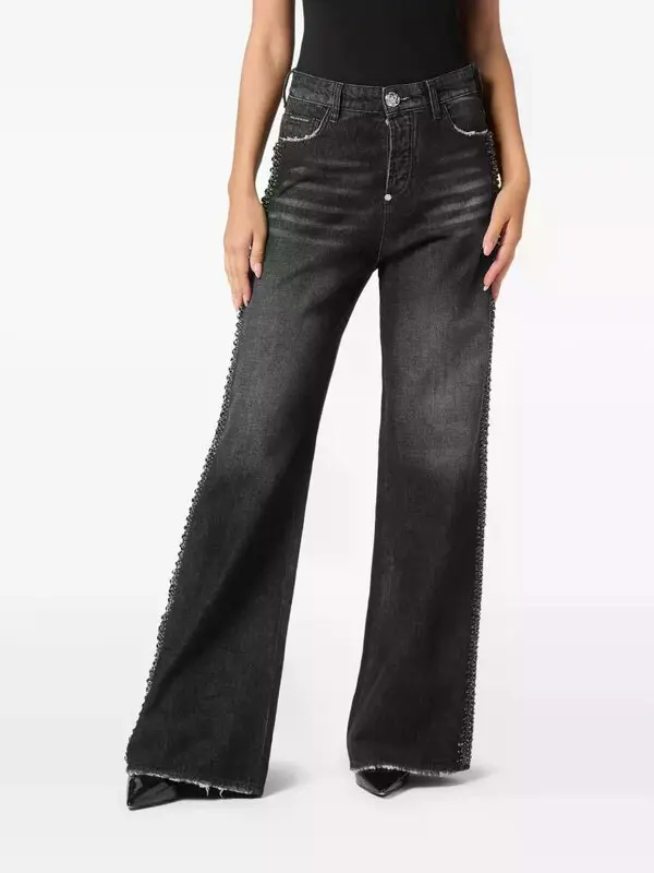 Philipp Plein Embellished Skater Jeans