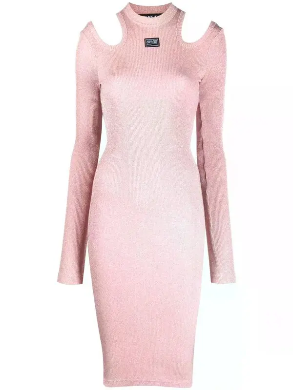 Versace Cut-out Knitted Midi Dress