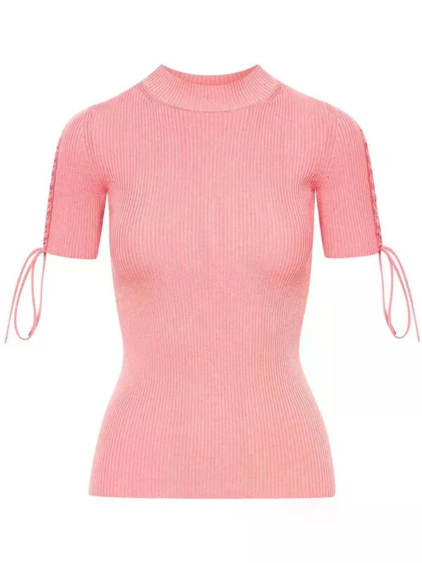 Oscar De La Renta Tie-detail Ribbed Jumper