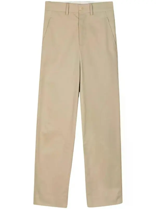 BODE High-rise Straight-leg Cotton Trousers
