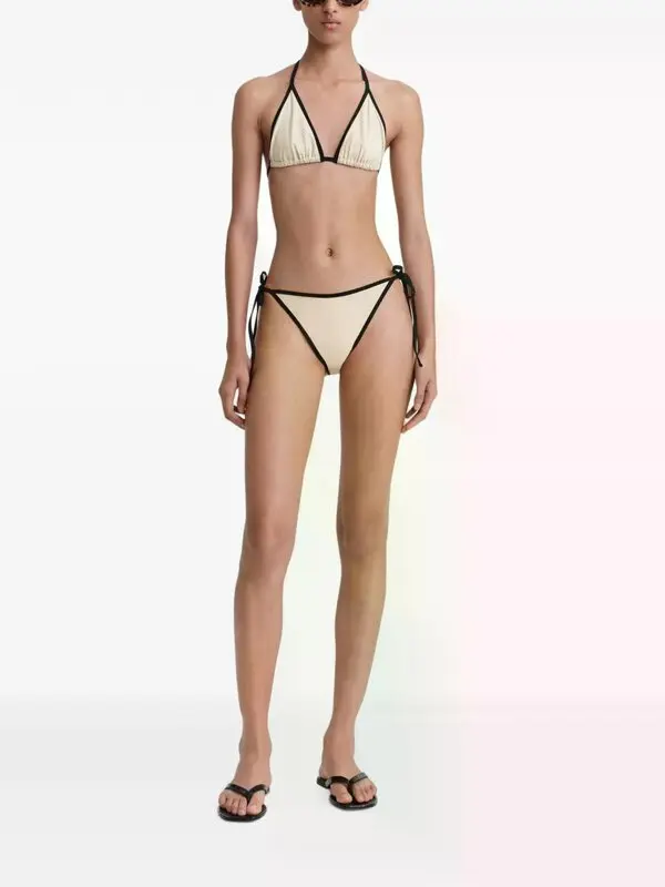 TOTEME Stripe Tie Bikini Top - Neutrals