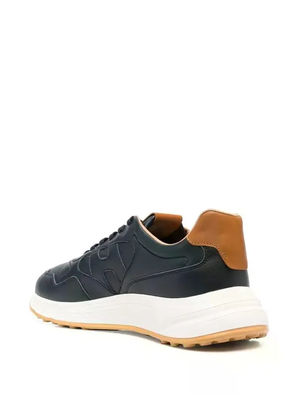 Hogan Embossed Logo Leather Sneakers - Blue