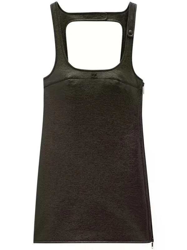COURREGES Re-edition Vinyl Mini Dress - Black