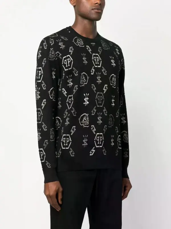 Philipp Plein Jacquard Monogram Jumper