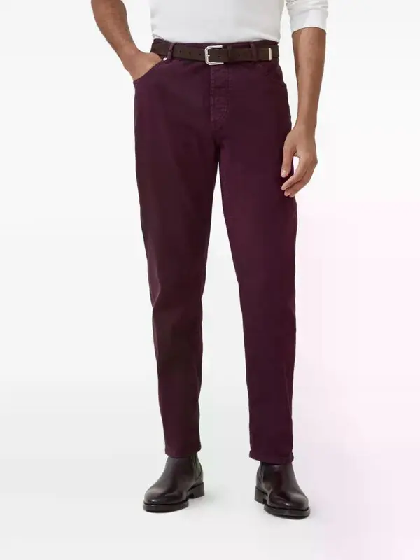 Brunello Cucinelli Burgundy Jeans - Red
