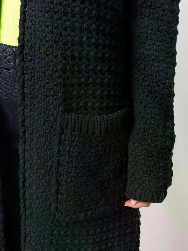 ANTONINO VALENTI Chunky-knit Frayed-edge Cardigan-coat