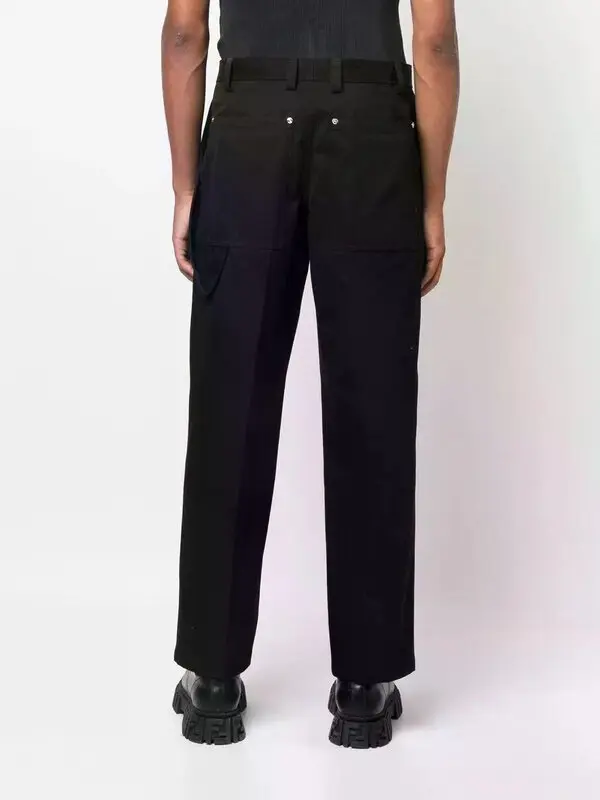 Burberry Mid-rise Cotton Wide-leg Trousers