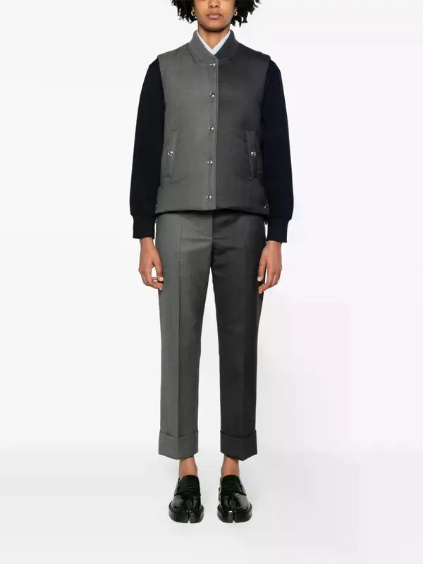 Thom Browne Baseball-collar Wool Gilet