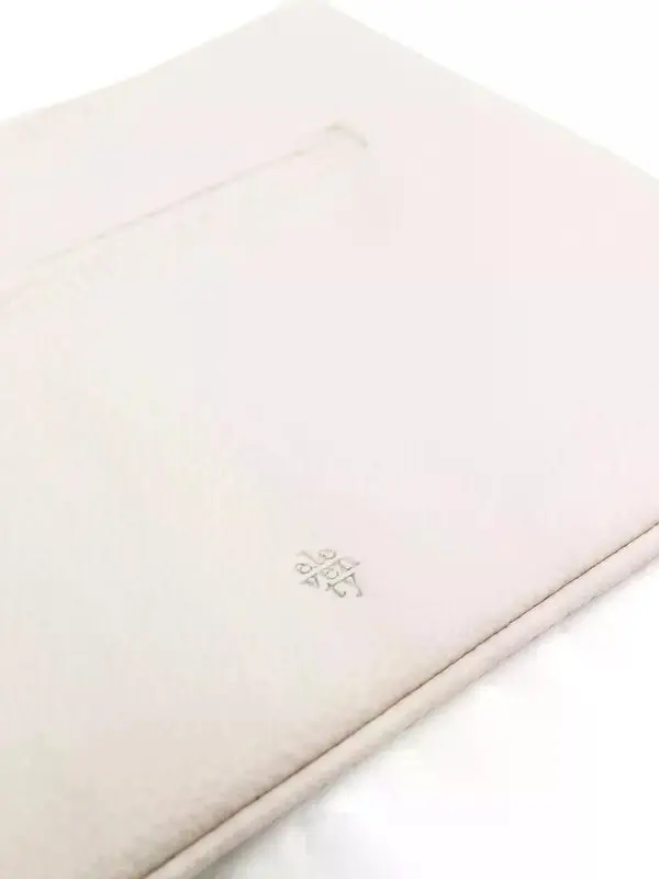 Eleventy Logo-stamp Leather Clutch Bag