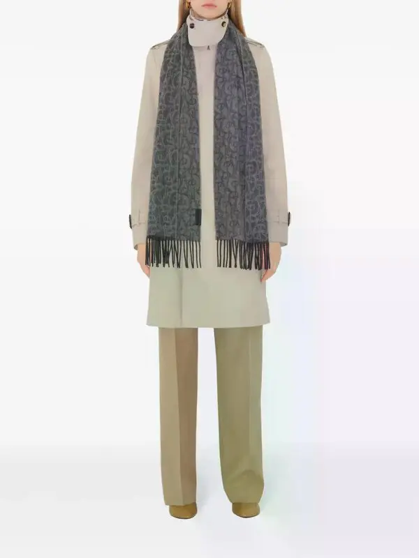 Burberry B Charm Sashmere Scarf - Grey