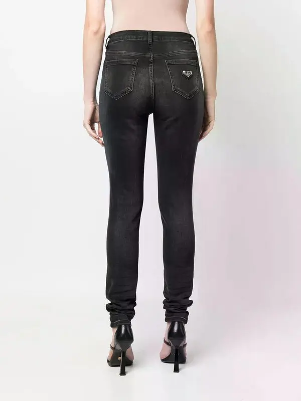 Philipp Plein High-waist Skinny Jeans - Black