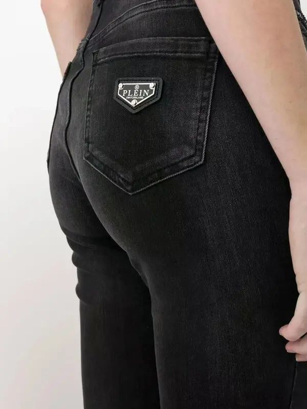 Philipp Plein High-waist Skinny Jeans - Black