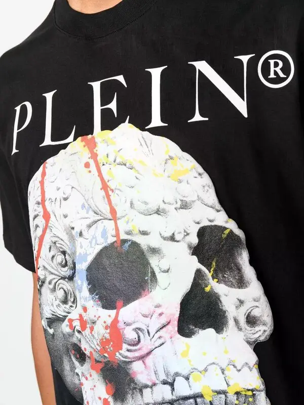 Philipp Plein Skull-print Cotton T-shirt - Black