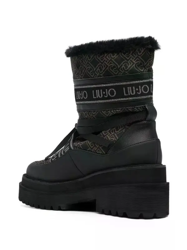 Liu Jo Monogram Print Ankle Boots
