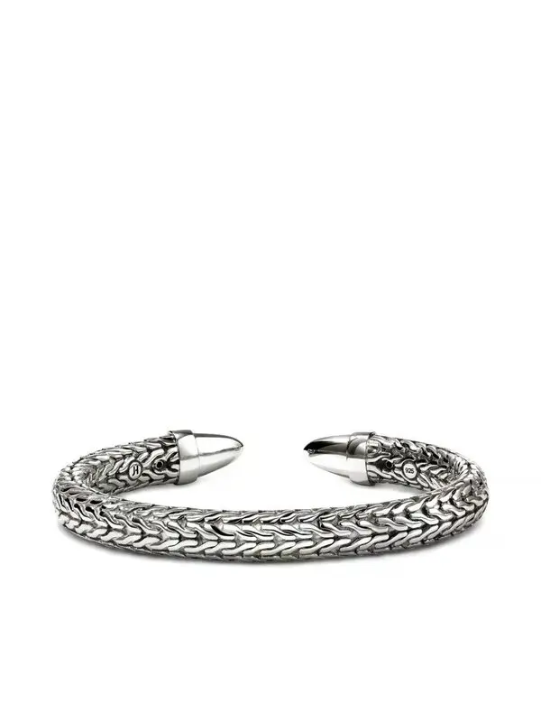 John Hardy Sterling Diamond Spear Flex Cuff Bracelet - Silver