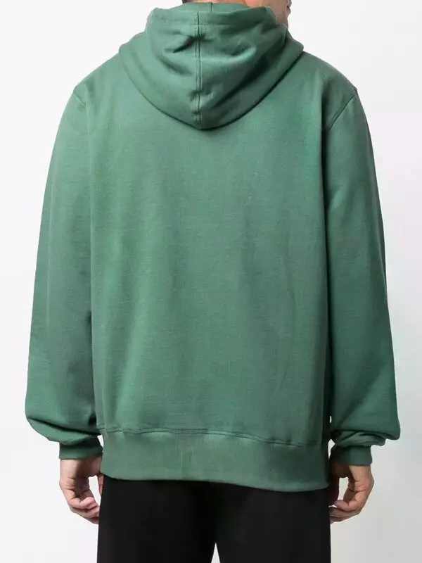 DAILY PAPER Logo Zipped Drawstring Hoodie - Green