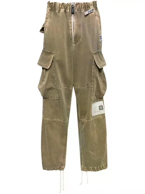 Mihara Yasuhiro Cargo Trousers With Logo Patch