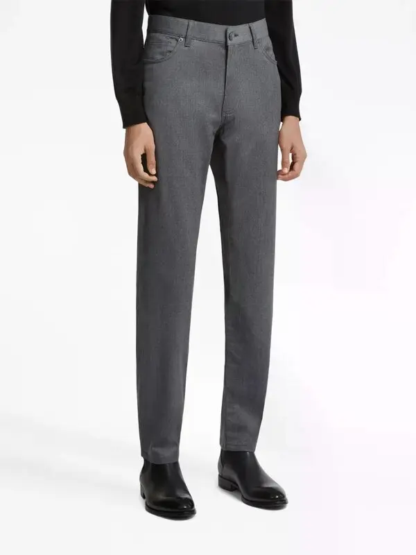 Zegna Roccia Stonewashed Wool Trousers