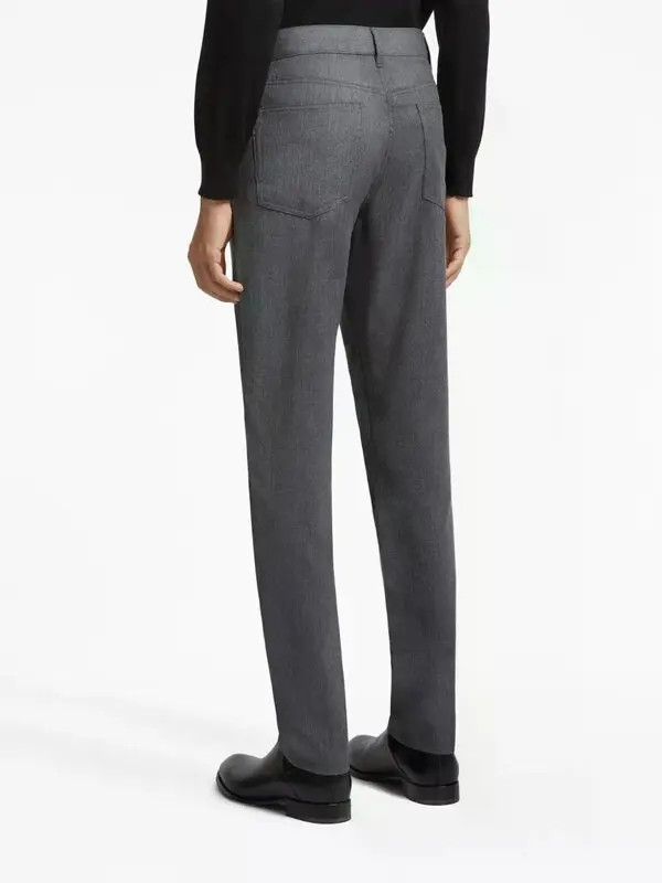 Zegna Roccia Stonewashed Wool Trousers