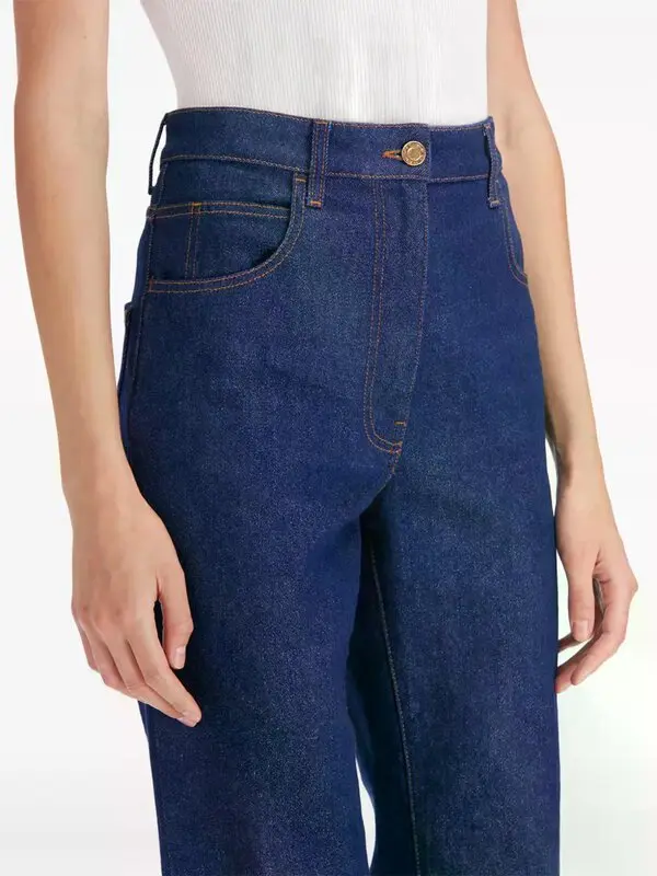 Oscar De La Renta High-rise Straight-leg Jeans