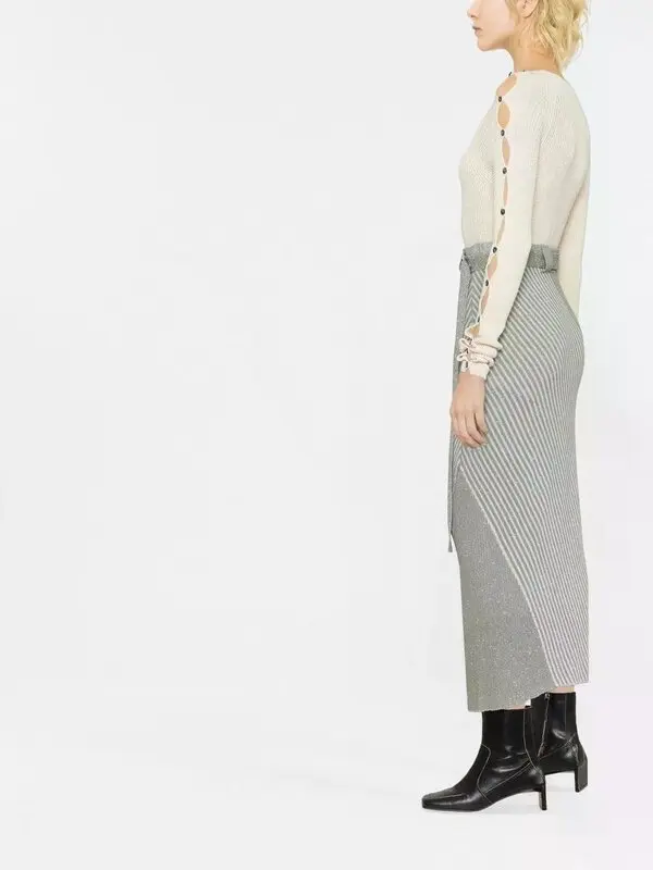 Proenza Schouler Ribbed Button-embellished Jumper - Neutrals