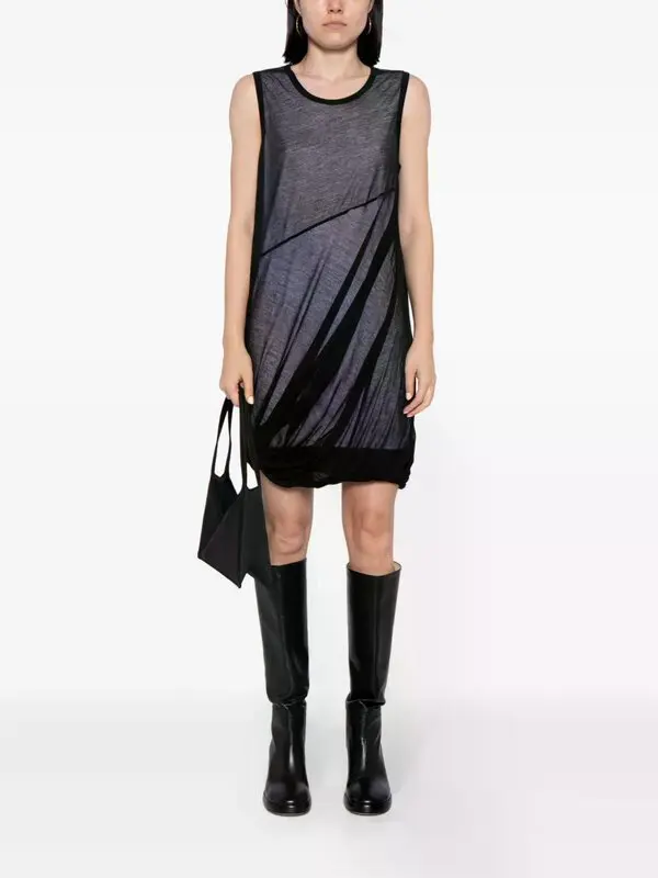 Helmut Lang Bubble Sheer Overlay Dress