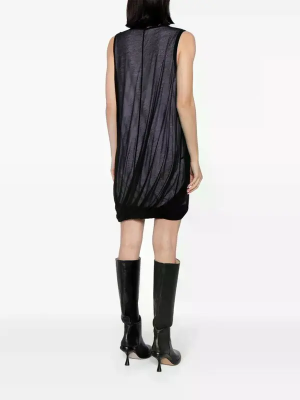 Helmut Lang Bubble Sheer Overlay Dress