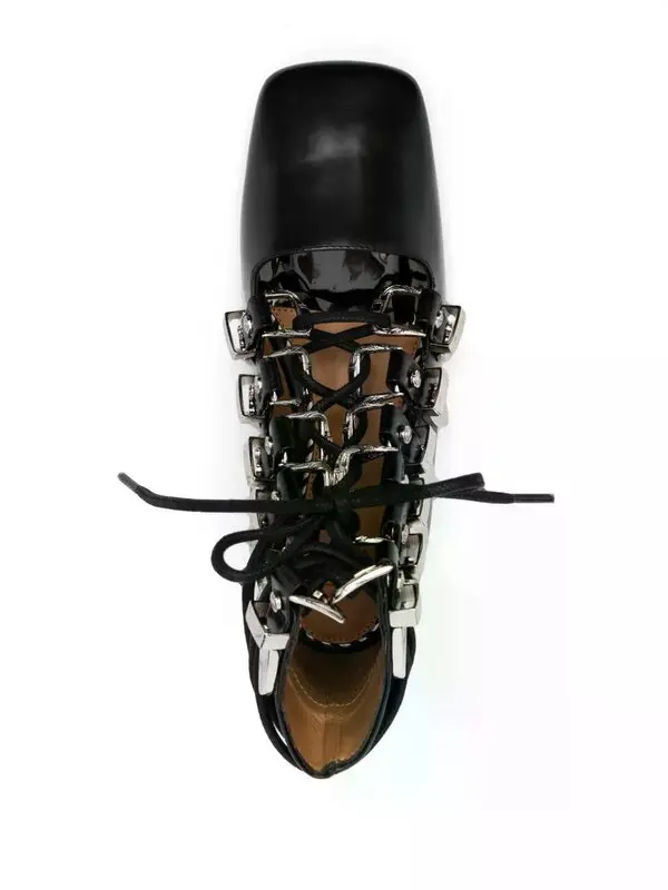Toga Leather Lace-up Ankle Boots