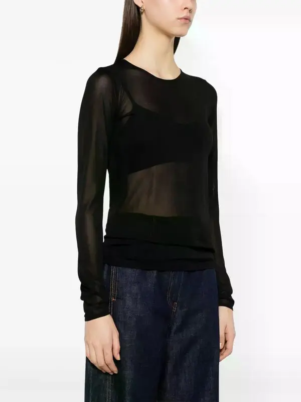 GOLDEN GOOSE Sheer Long Sleeve T-shirt