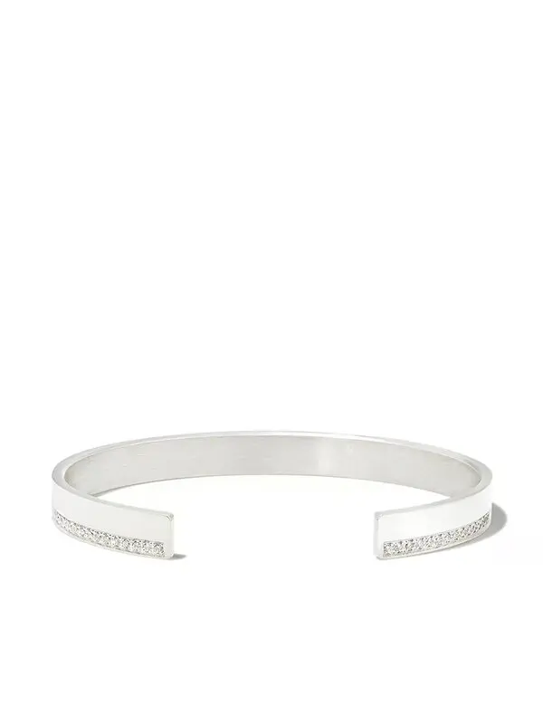 Le Gramme Ribbon Open Bangle - Silver