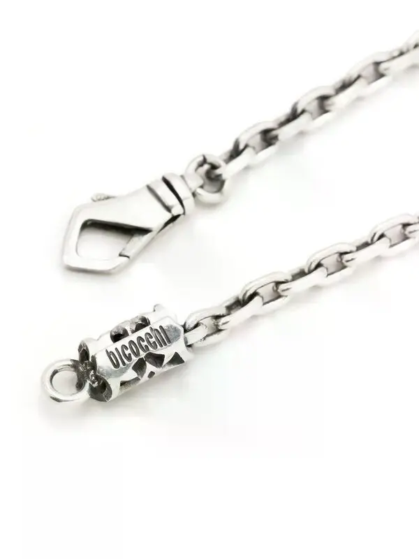 Emanuele Bicocchi Leaf-detail Chain-link Bracelet - Silver