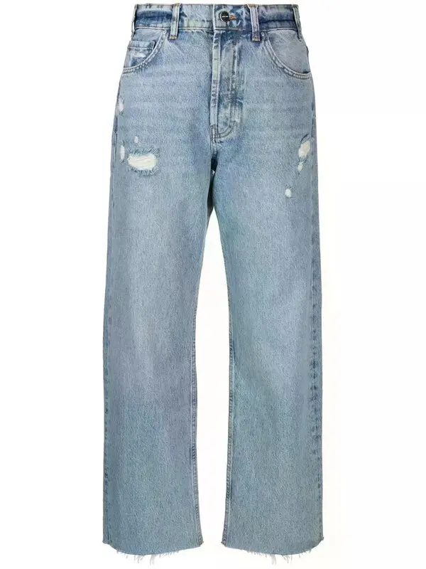 ANINE BING Gavin Mid-rise Straight Jeans - Blue