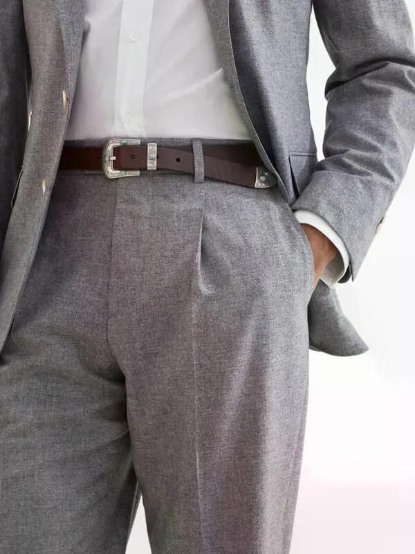 Brunello Cucinelli Flannel Tailored Trousers