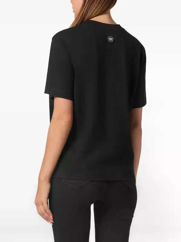 Philipp Plein Jersey T-shirt With Logo Embellishment