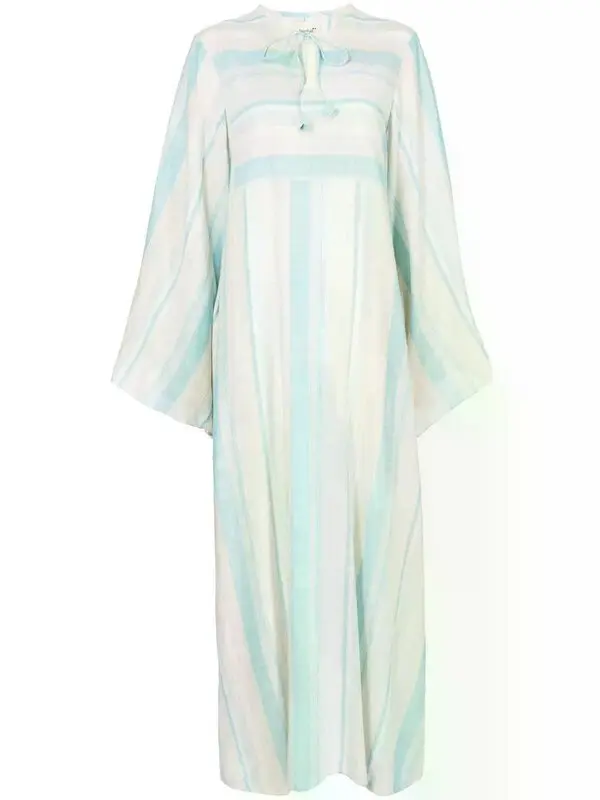 BAMBAH Striped Maxi Shirt Dress - Blue