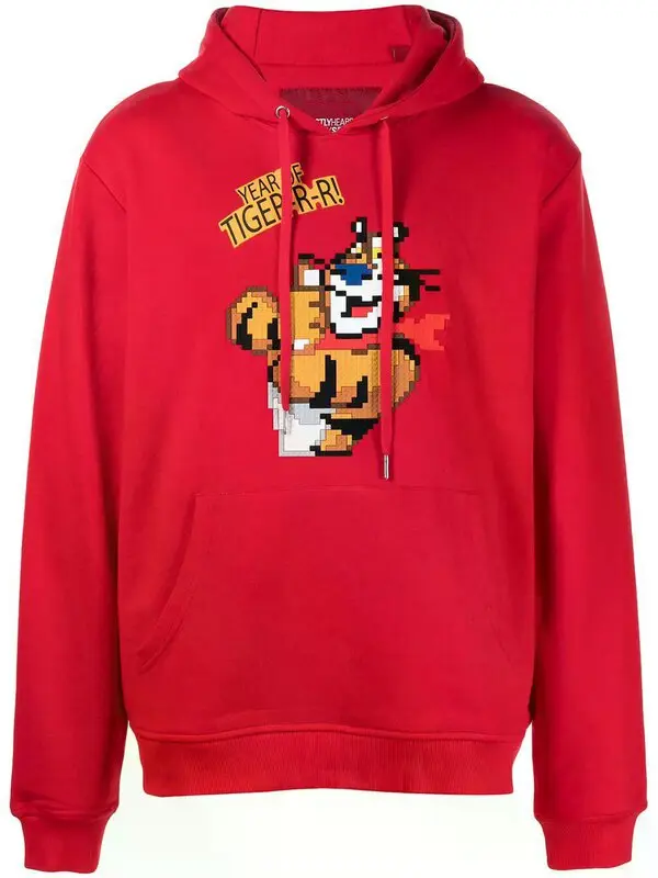 MOSTLY HEARD RARELY SEEN 8-BIT Year Of Tigerrr Graphic Hoodie - Red