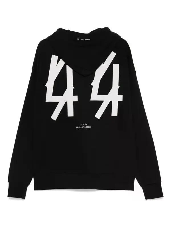 44 LABEL GROUP Full Zip Hoodie With Drawstring Hood