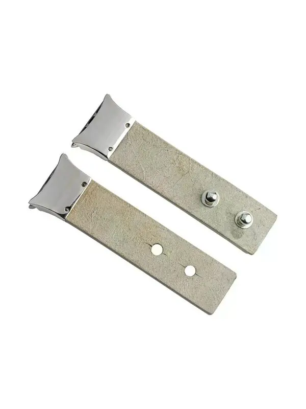 PARTS OF FOUR Leather Apple Watch Strap With Sterling Silver Detailing - Neutrals
