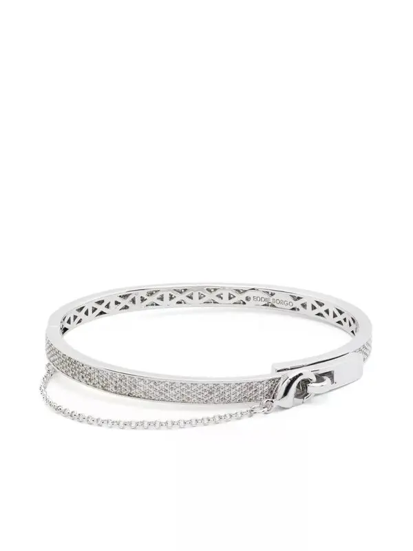 Eddie Borgo Pavé Thin Safety Chain Bracelet - Silver