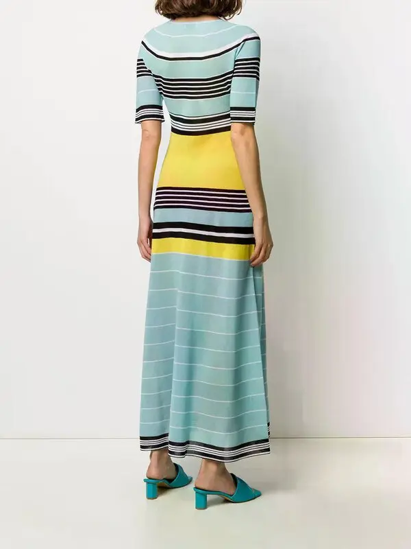 LANVIN Striped Long Knitted Dress
