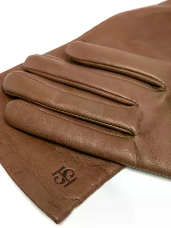 HANDSOME STOCKHOLM Long Lined Gloves - Brown