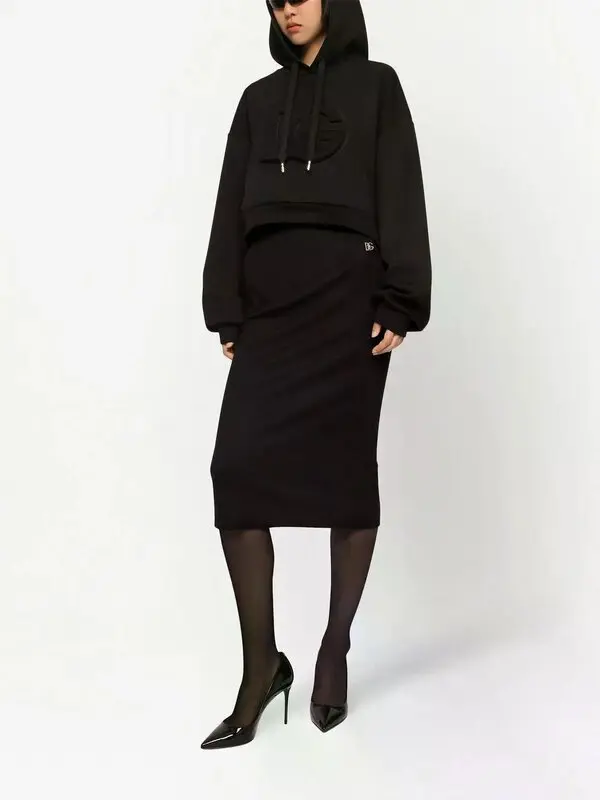 Dolce & Gabbana Milano Rib Midi Skirt