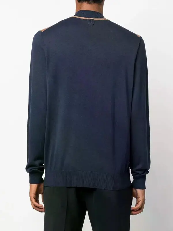 BILLIONAIRE Zip Collar Silk-cotton Jumper