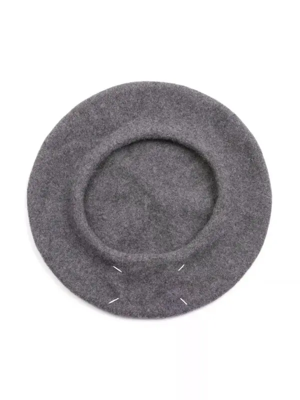 MAISON MARGIELA Virgin Wool Beret - Grey