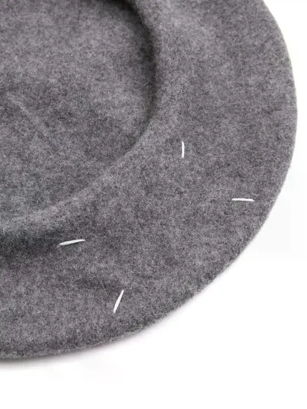 MAISON MARGIELA Virgin Wool Beret - Grey